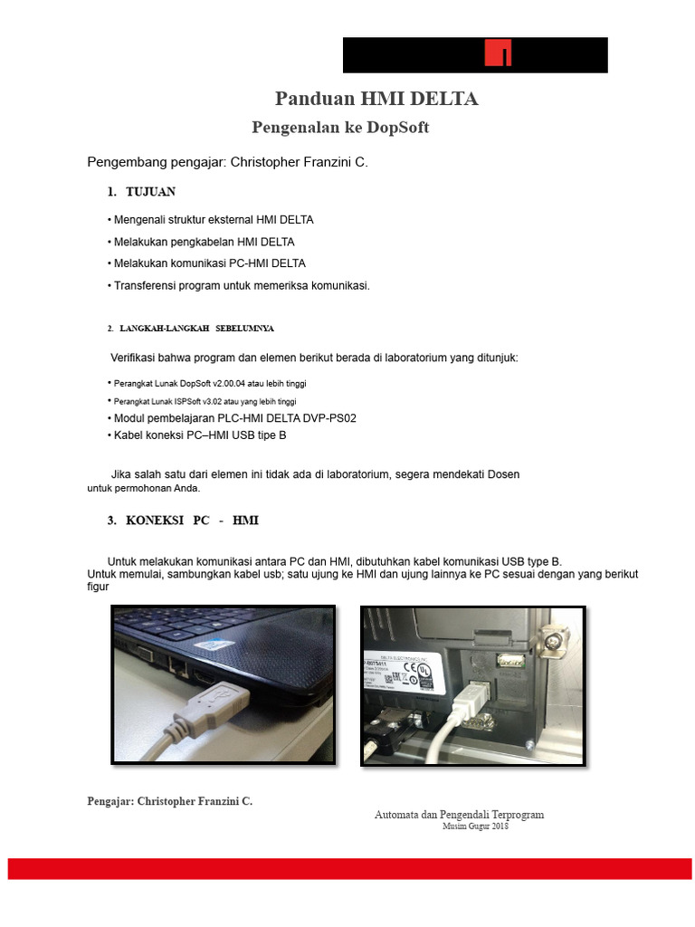 Panduan HMI Delta (Pengenalan Ke DOPSoft) | PDF