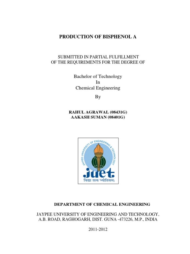 Production of Bisphenol A | PDF | Plastic | Epoxy