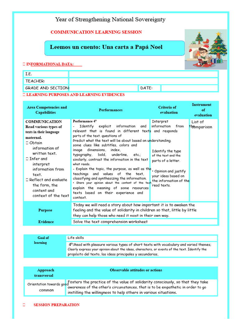 4th SES - COMU MONDAY 12 WE READ A STORY A LETTER TO SANTA CLAUS FB ...