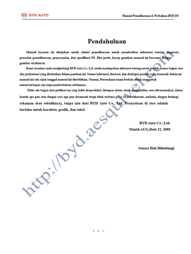Manual Byd f0 | PDF