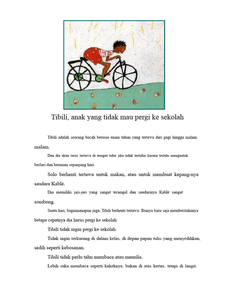 Tibili Nino Tidak Ingin Pergi Sekolah | PDF