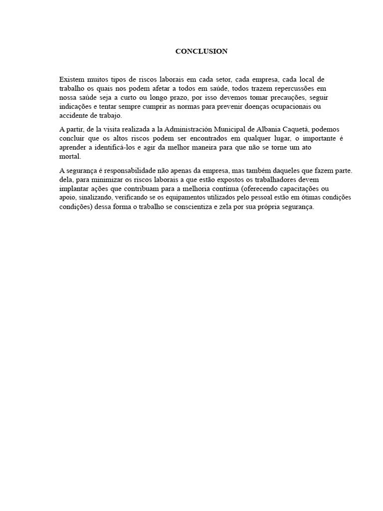 Riscos Laborais e Segurança no Trabalho | PDF