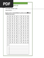 Examination Answer Sheet Template | PDF