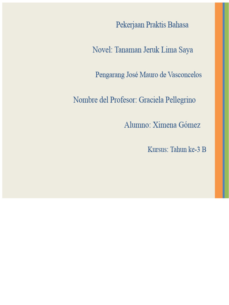 Kisah Zezé dan Tanaman Jeruk Lima | PDF