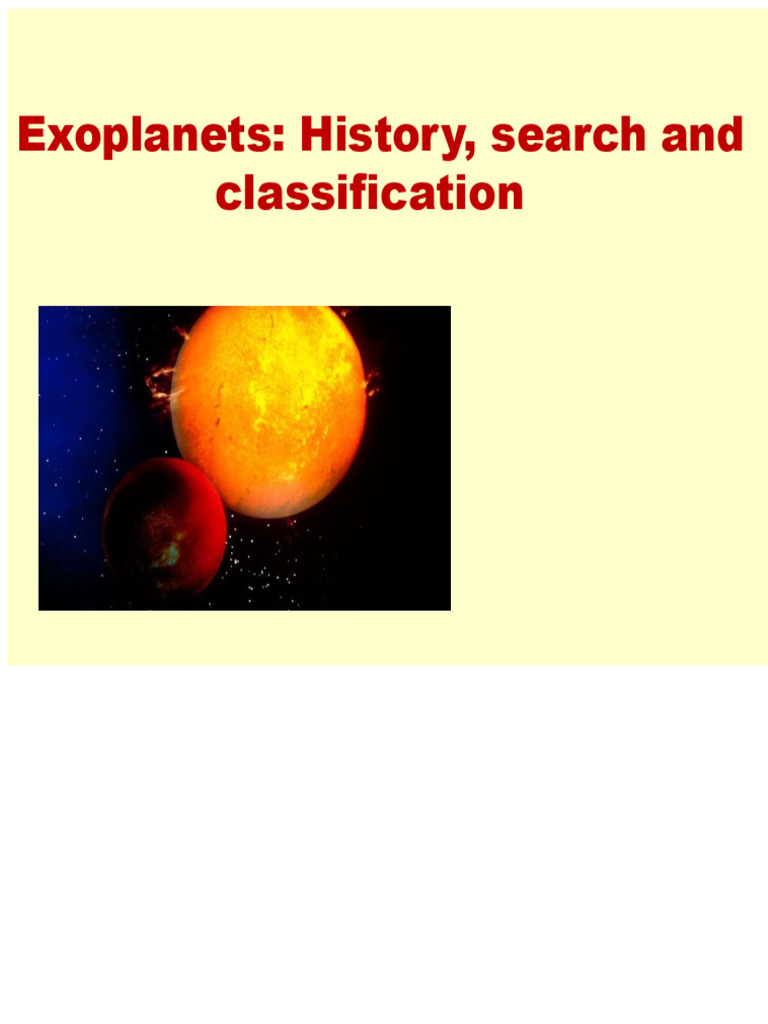 Exoplanets - History, Search, and Classification PDF | PDF | Planets | Exoplanet