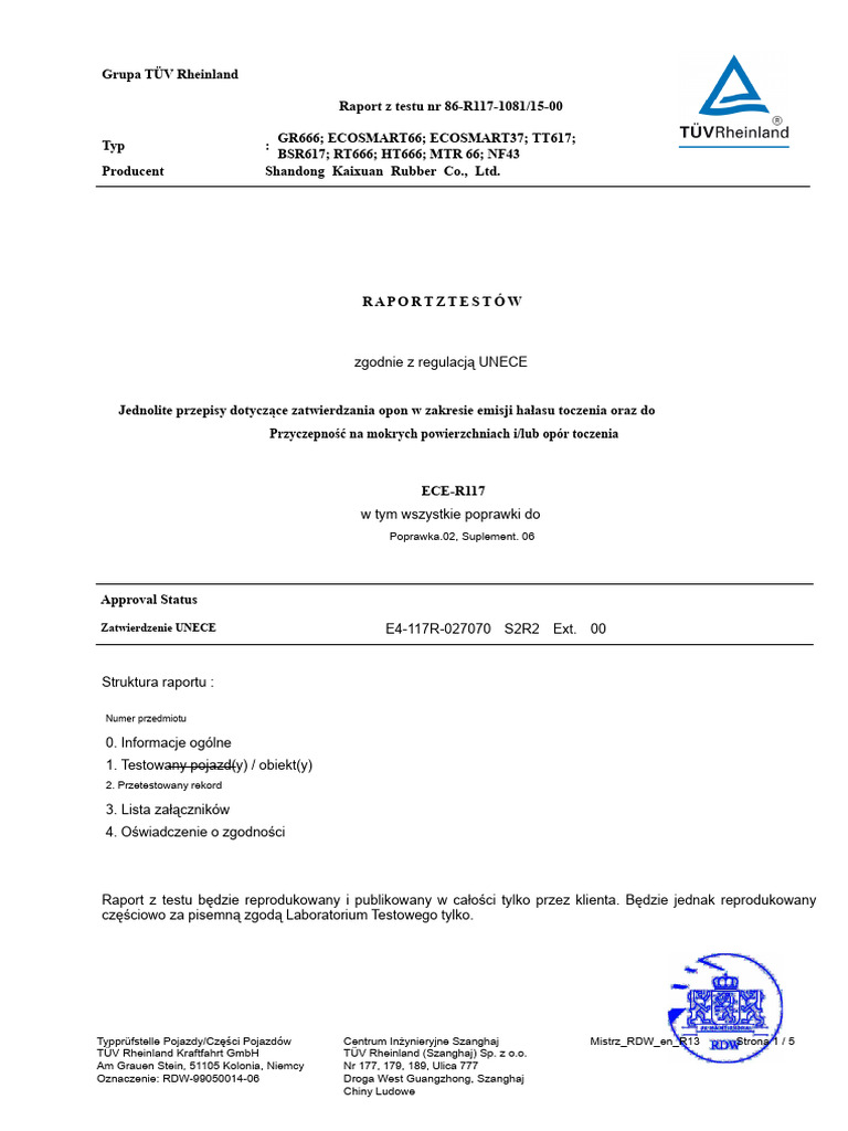 Ece R117 | PDF