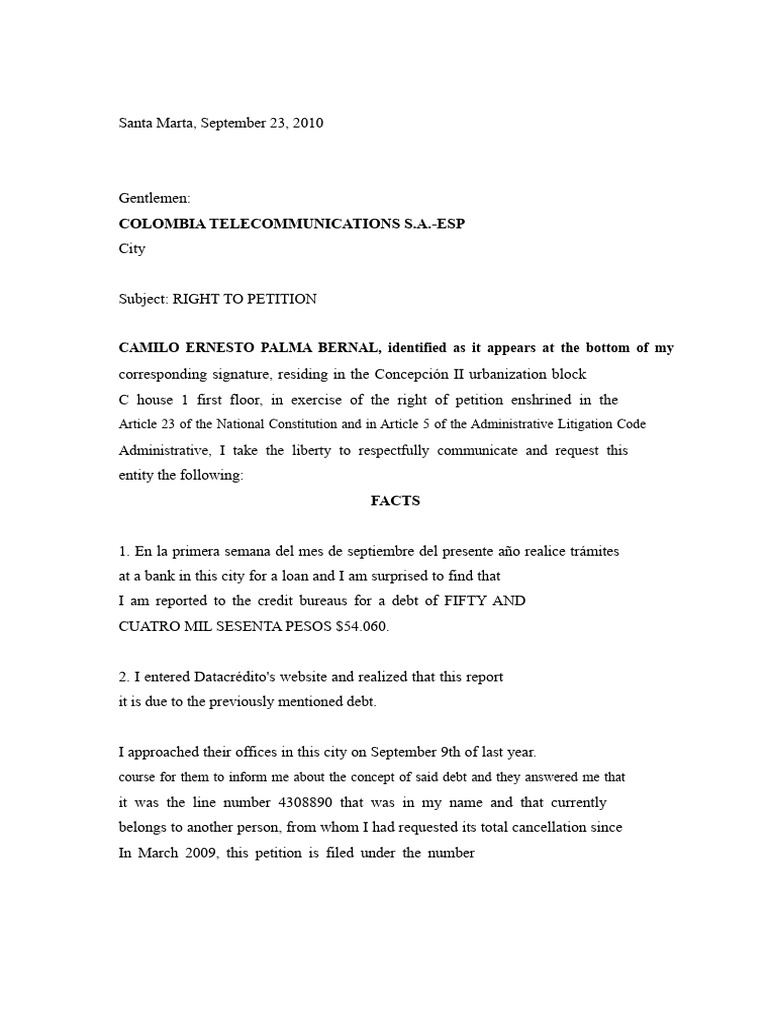 MODEL Petition For The Right To Petition | PDF