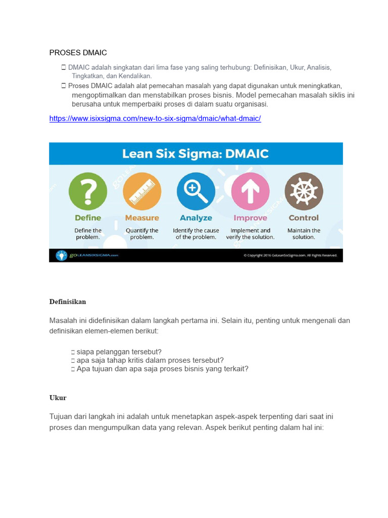 PROSES DMAIC | PDF