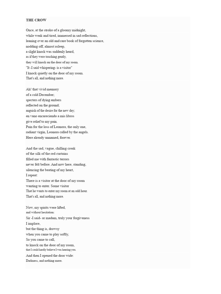 The Crow | PDF | The Raven