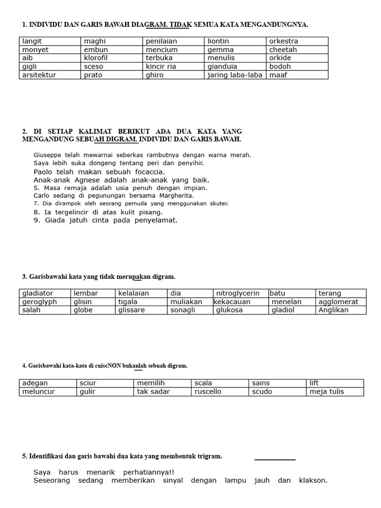 Identifikasi Digram dan Trigram dalam Bahasa | PDF
