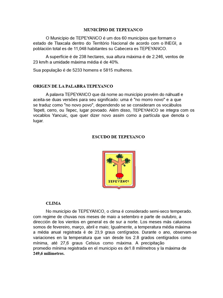 HISTÓRIA DE TEPEYANCO 2021 | PDF | Espanha | São Francisco