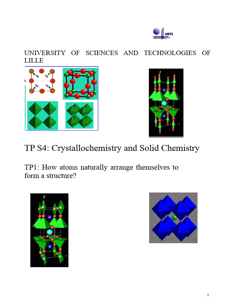 Crystallochemistry: Atom Arrangement Lab | PDF | Ion | Atoms