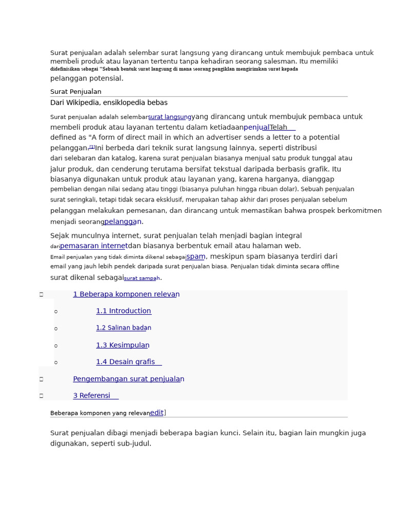 Surat Penjualan | PDF