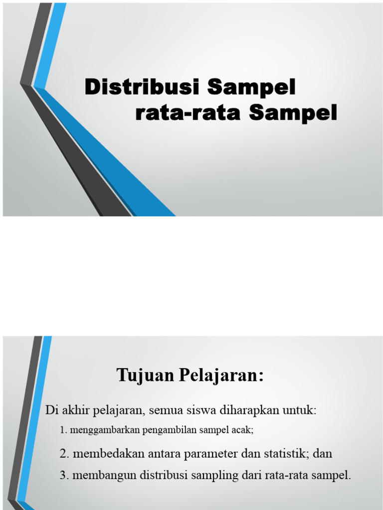 Distribusi Sampel dari Rata-Rata Sampel | PDF