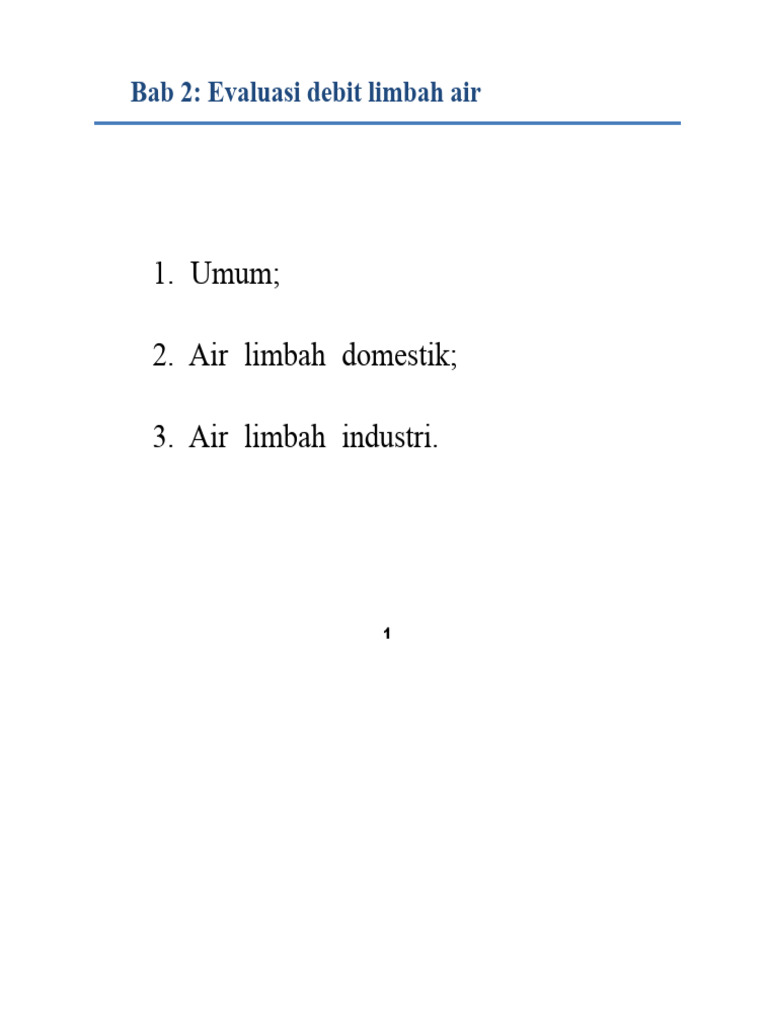 Evaluasi Debit Air Limbah Domestik dan Industri | PDF