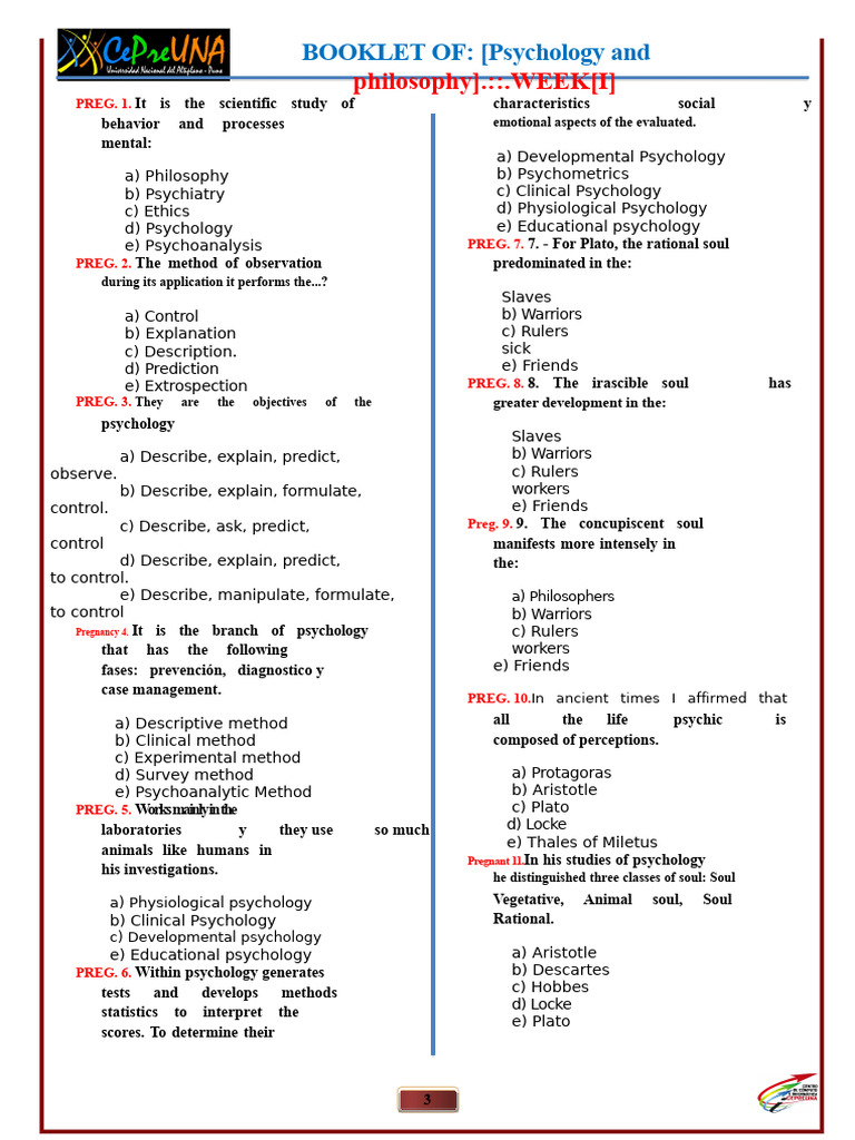 Psychology and Philosophy Overview | PDF | Psychology | Unconscious Mind