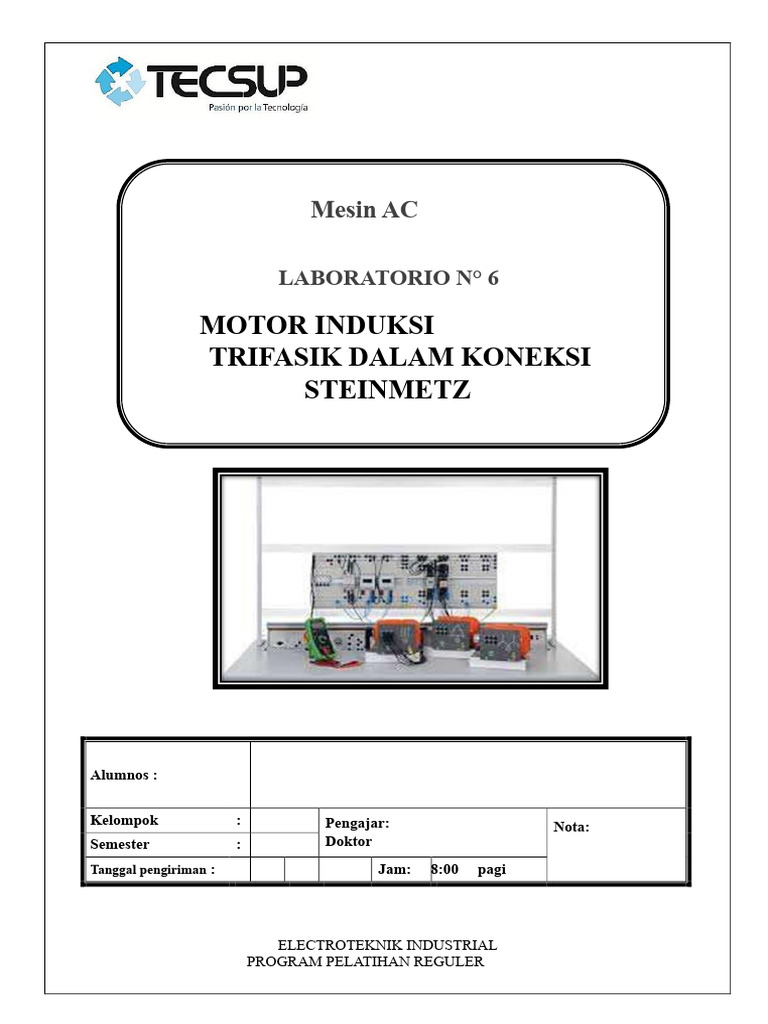 MOTOR INDUKSI TIGA FASE DENGAN HUBUNGAN STEINMETZ | PDF