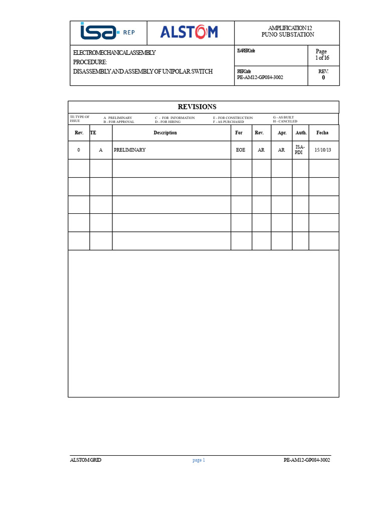 PE-AM12-GP084-3002 Disassembly and Assembly of Unitripolar Switch PDF ...