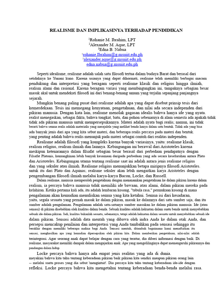 Realisme_Artikel | PDF