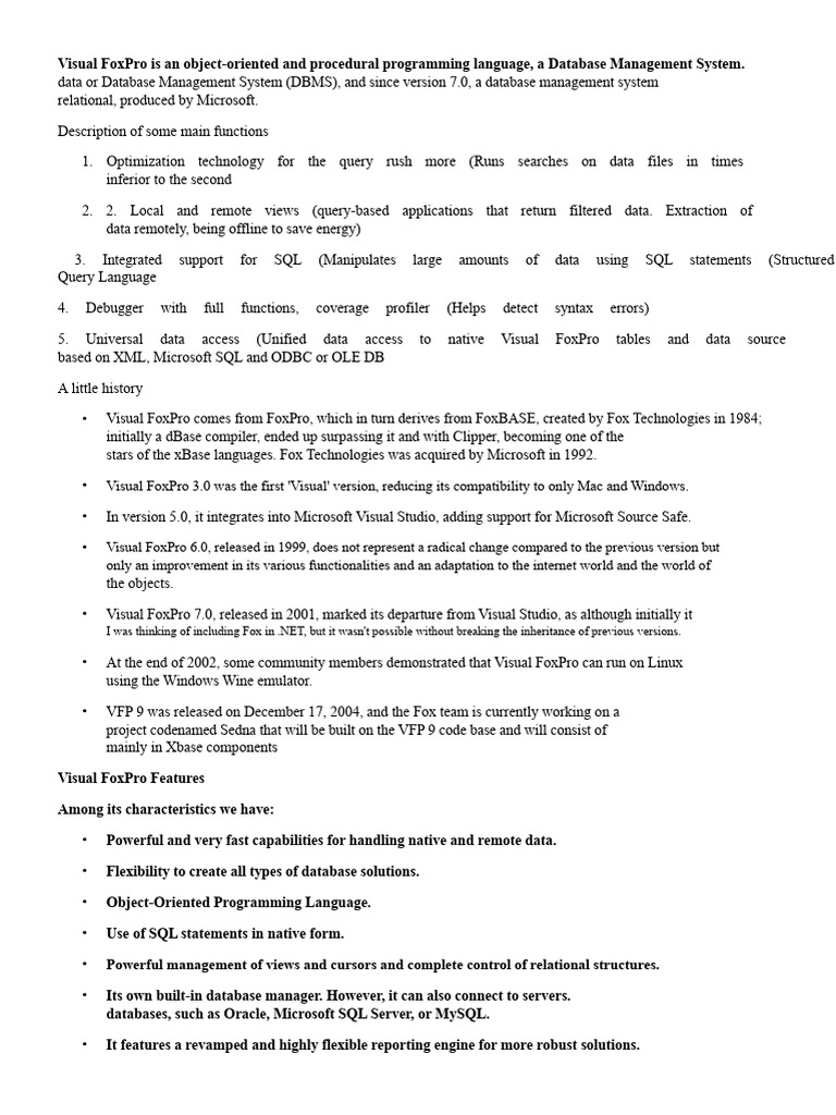 Visual Foxpro work | PDF | Databases | Computer Engineering