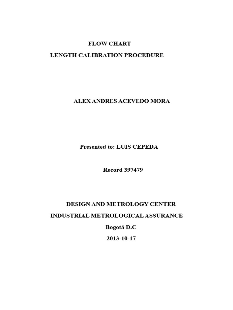Length Calibration Procedure Flowchart | PDF