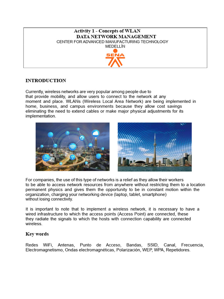 Activity 1 - WLAN Concepts | PDF | Computer Network | Antenna (Radio)