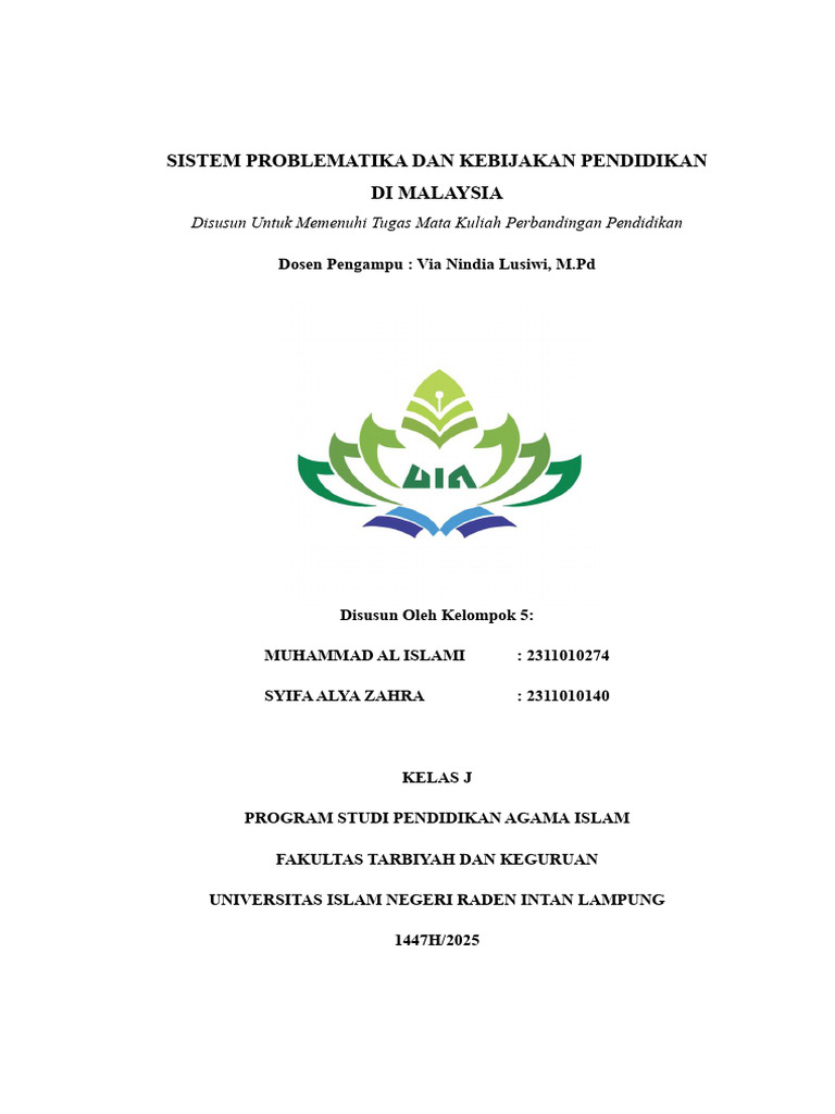 Problematika dan Kebijakan Pendidikan Malaysia | PDF