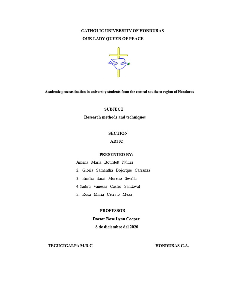 Academic procrastination in university students from the central ...