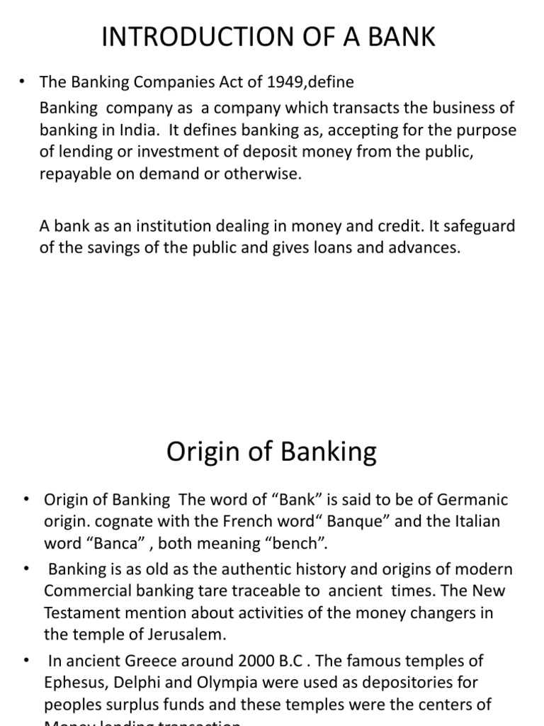 Introduction of A Bank - Eco | PDF | Banks | Loans