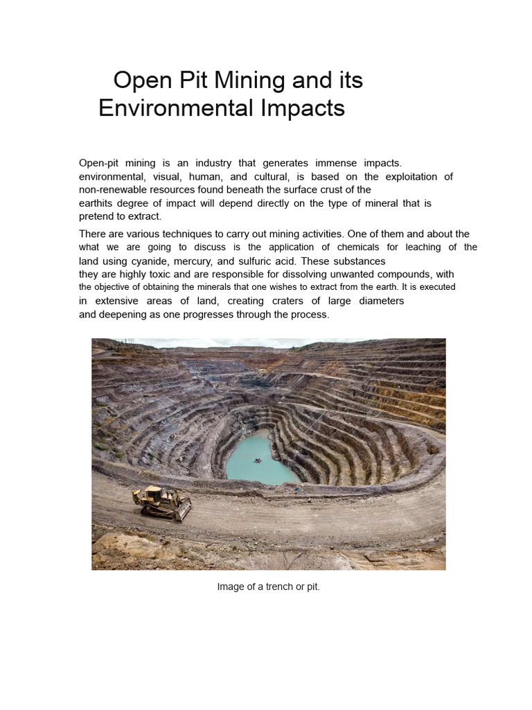 Open Pit Mining and its Impacts on the Environment | PDF | Mining | Earth