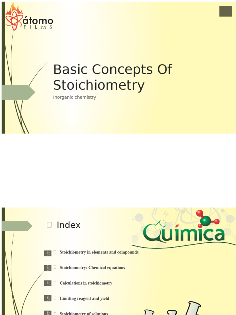 Basic Concepts of Stoichiometry | PDF | Stoichiometry | Mole (Unit)