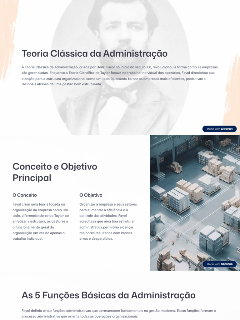 Teoria Classica Da Administracao | PDF | Logística