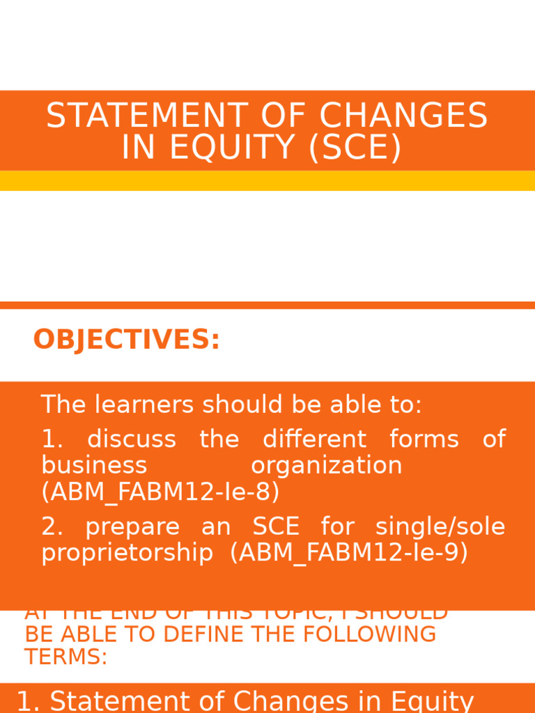 Statement of Changes in Equity SCE | PDF | Equity (Finance) | Expense