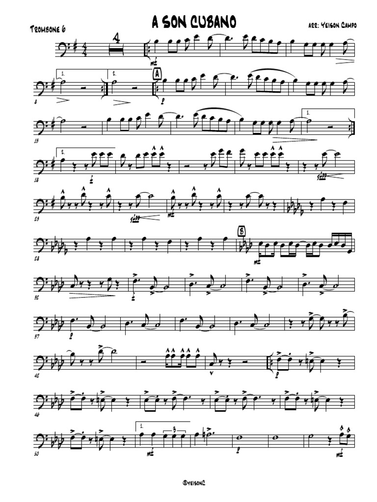 A Son Cubano - Trombon 6 | PDF