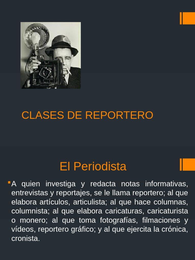 Clases de Reportero | PDF | Publicación | Periodismo
