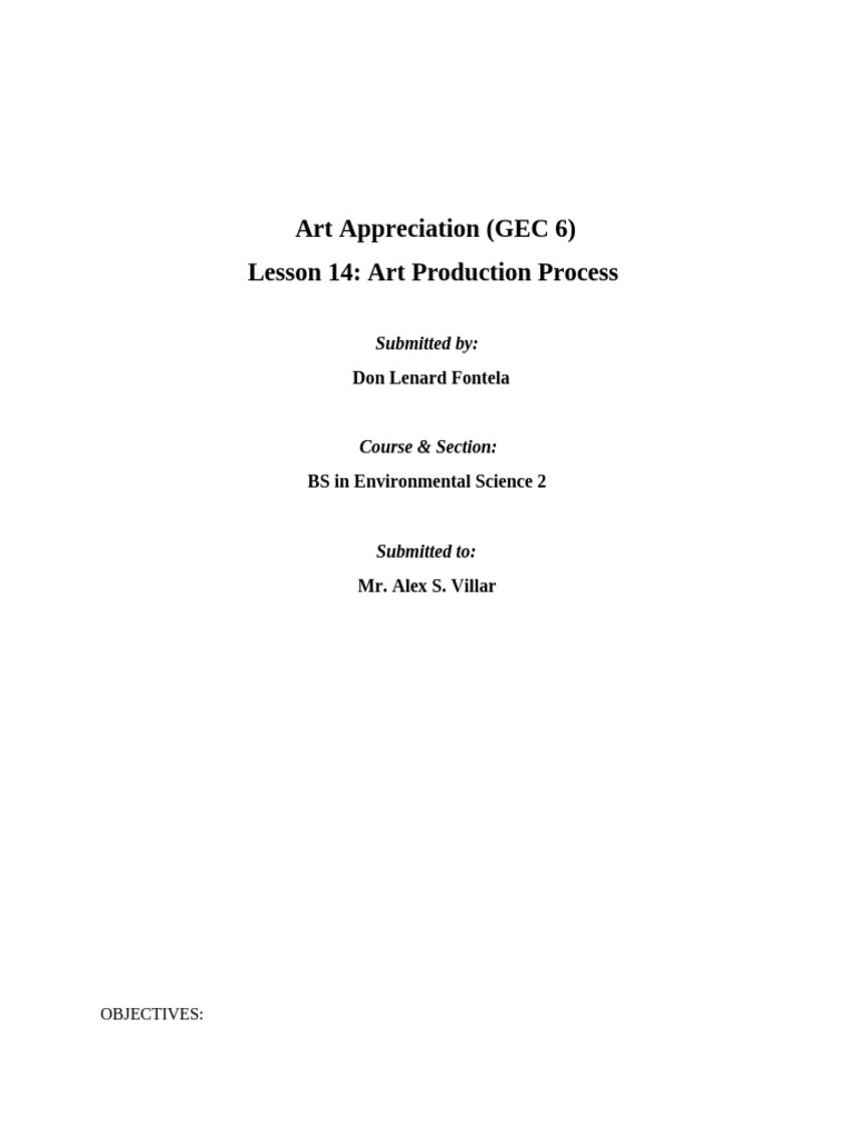 Understanding Art Production Process | PDF | Cognition