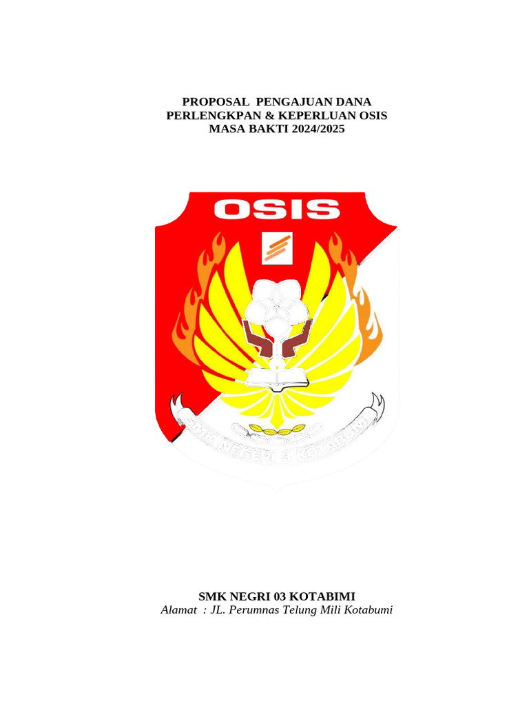 Proposal Dana OSIS 2024/2025 | PDF