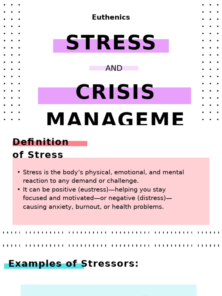 Stress and Crisis Management | PDF | Psychological Trauma | Stress ...