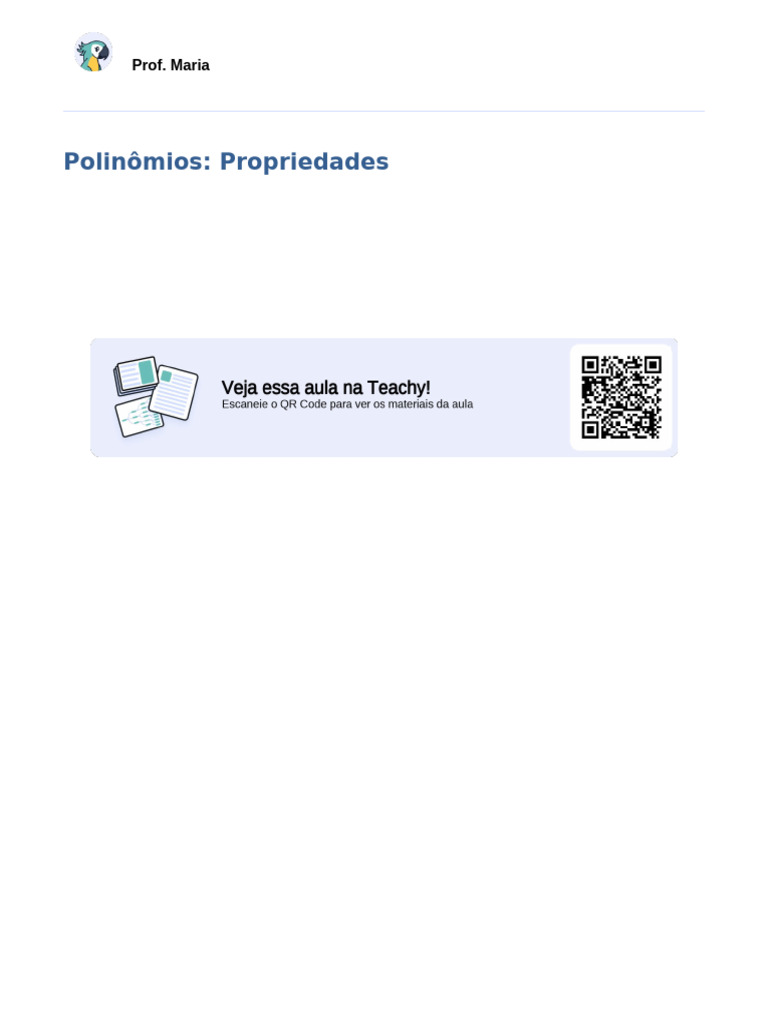 Polinômios_ Propriedades | PDF