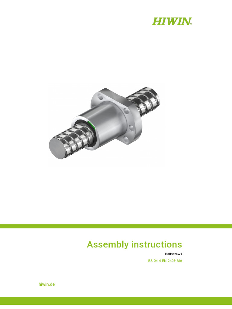 Hiwin Ball Screw Assembly Guide | PDF | Safety | Nut (Hardware)