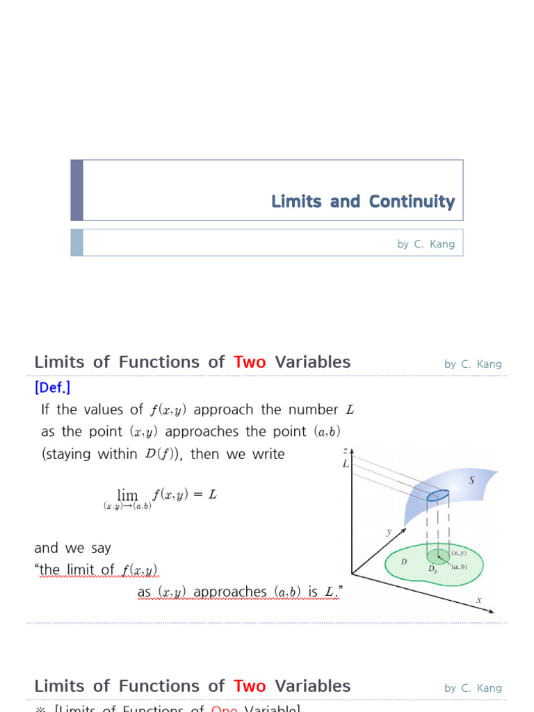 14-2limits and Continuity | PDF | Continuous Function | Function ...