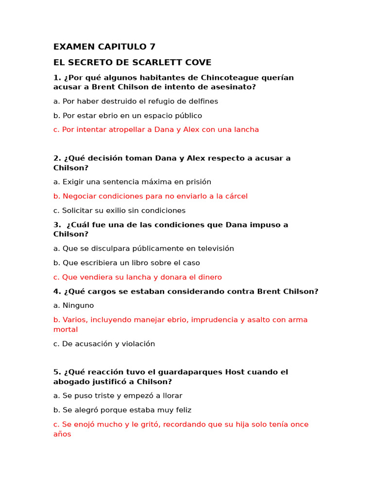 Examen Capitulo 7 | PDF
