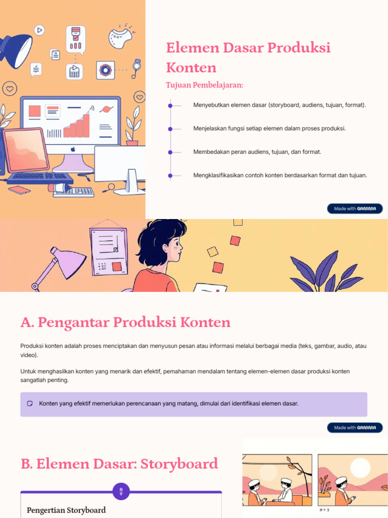 Elemen Dasar Produksi Konten | PDF