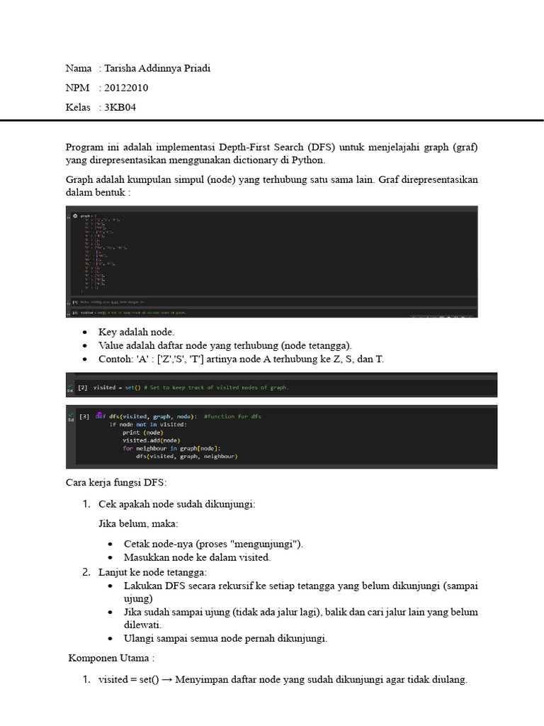 Implementasi DFS pada Graf Python | PDF
