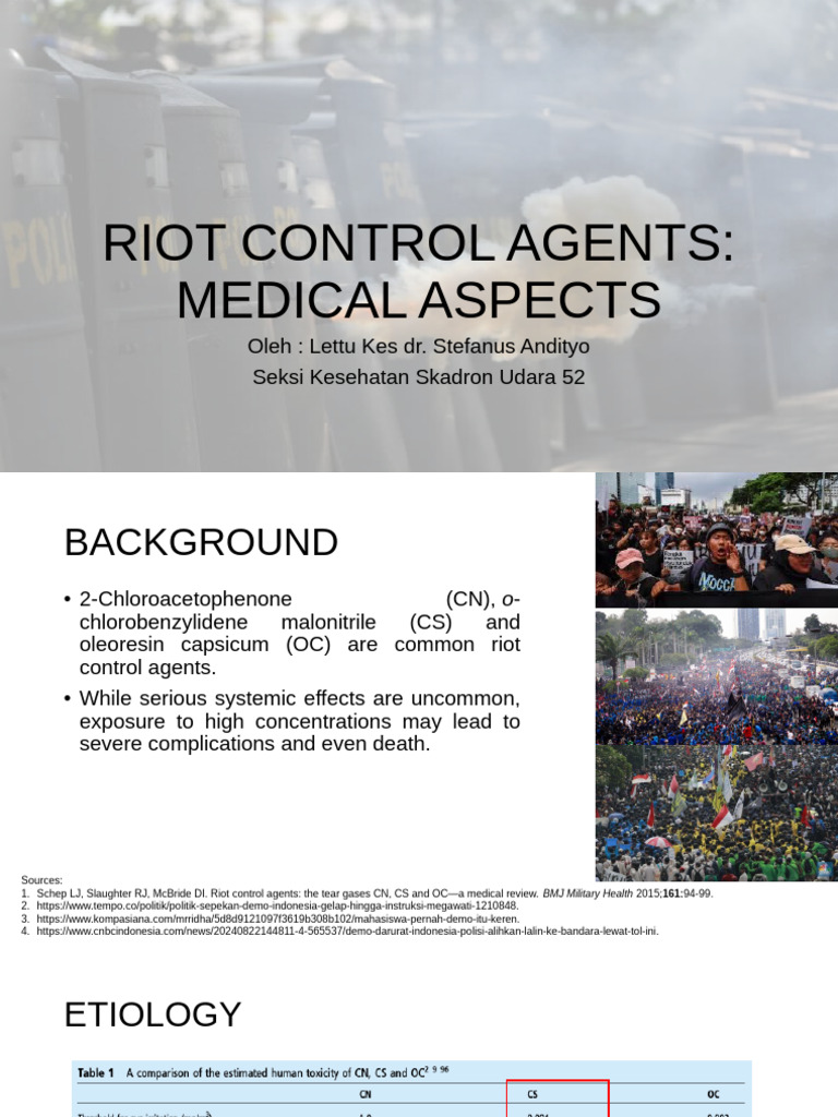Medical Effects of Riot Control Agents | PDF