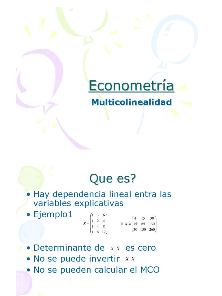 Multicolinealidad | PDF | Multicolinealidad | Correlación y dependencia