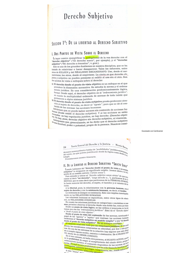 Derecho Subjetivo-Relación Juridica, Deber, Entuerto | PDF