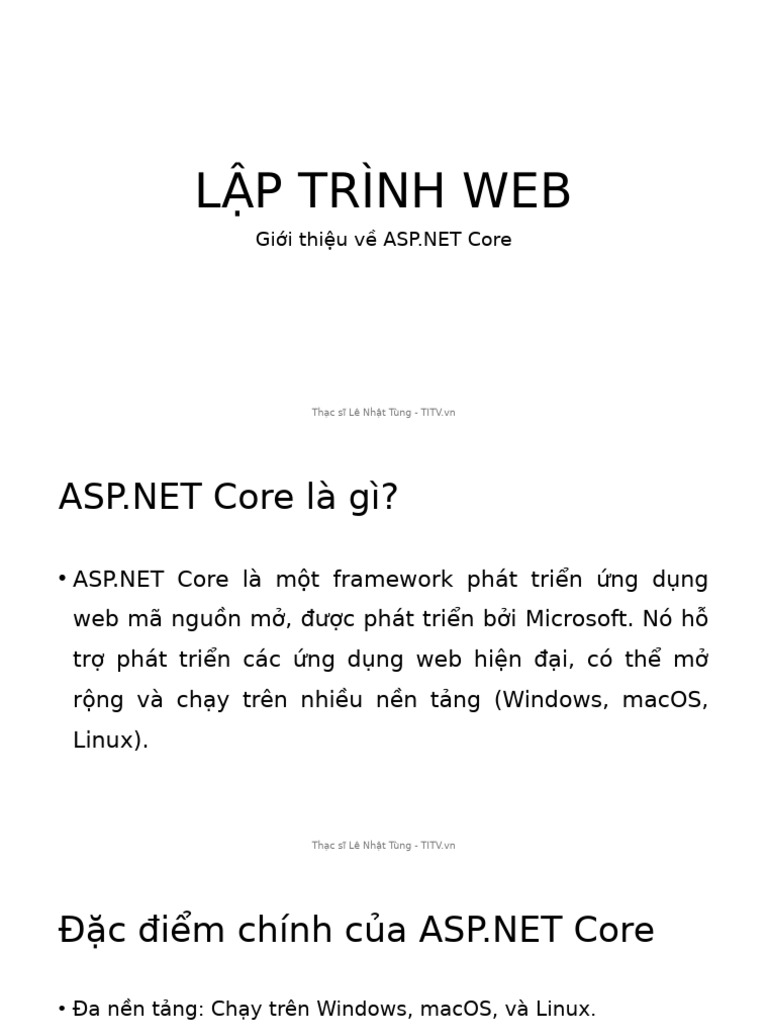 05. Giới Thiệu Về ASP.net Core | PDF