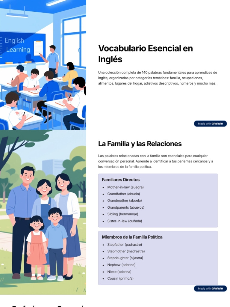 Vocabulario Esencial en Ingles | PDF | Cocina