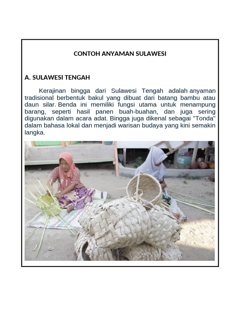 Anyaman Sulawesi | PDF